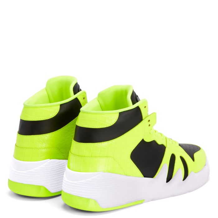 Neon Gucci High Top Sneakers