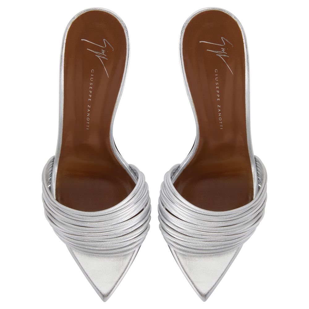 INTRIIGO CLIO 90: Sandals Silver | Giuseppe Zanotti