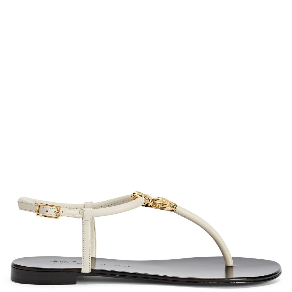 TIE FLAT: Flats White | Giuseppe Zanotti