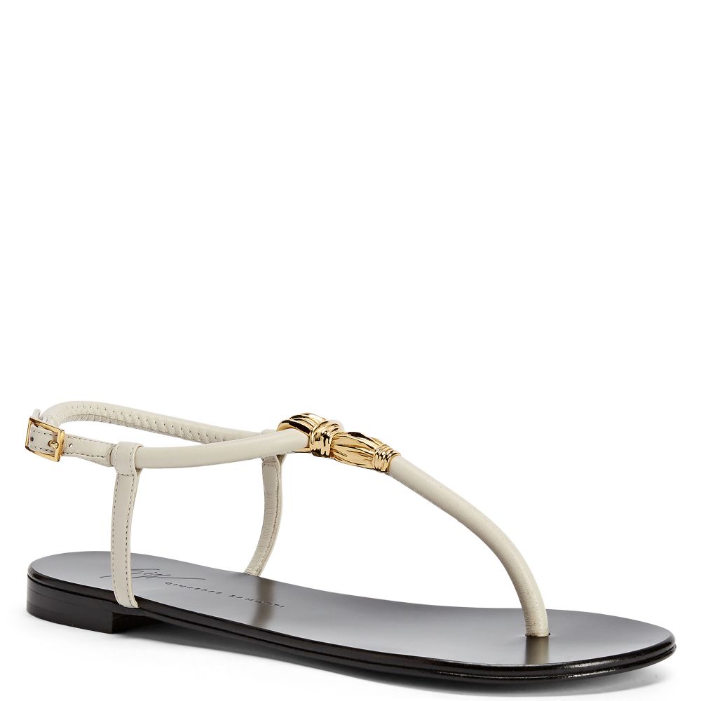 TIE FLAT: Flats White | Giuseppe Zanotti