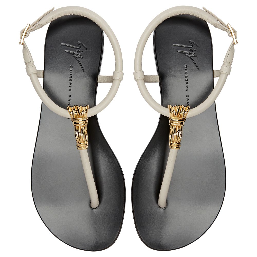 TIE FLAT: Flats White | Giuseppe Zanotti