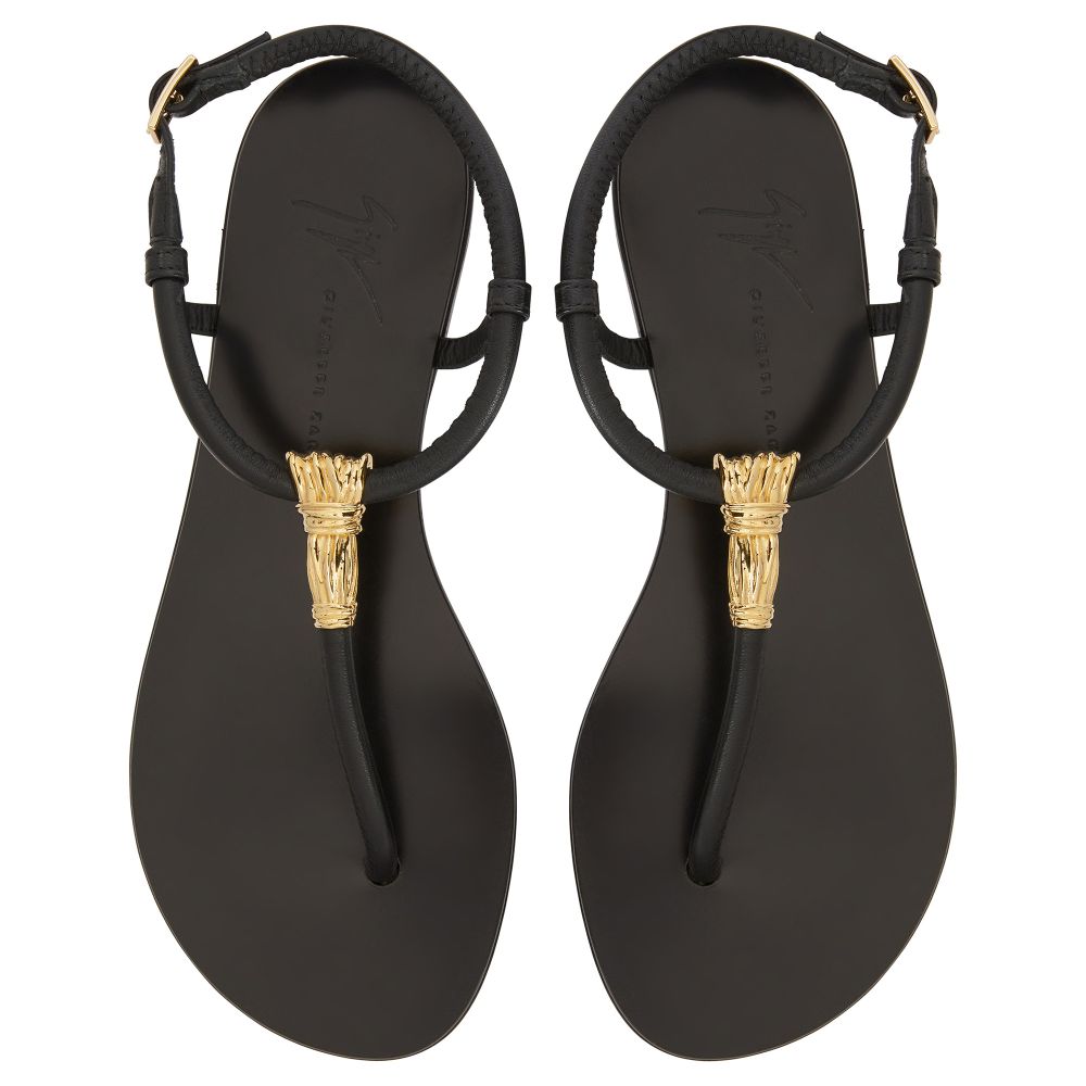 TIE FLAT: Flats Black | Giuseppe Zanotti